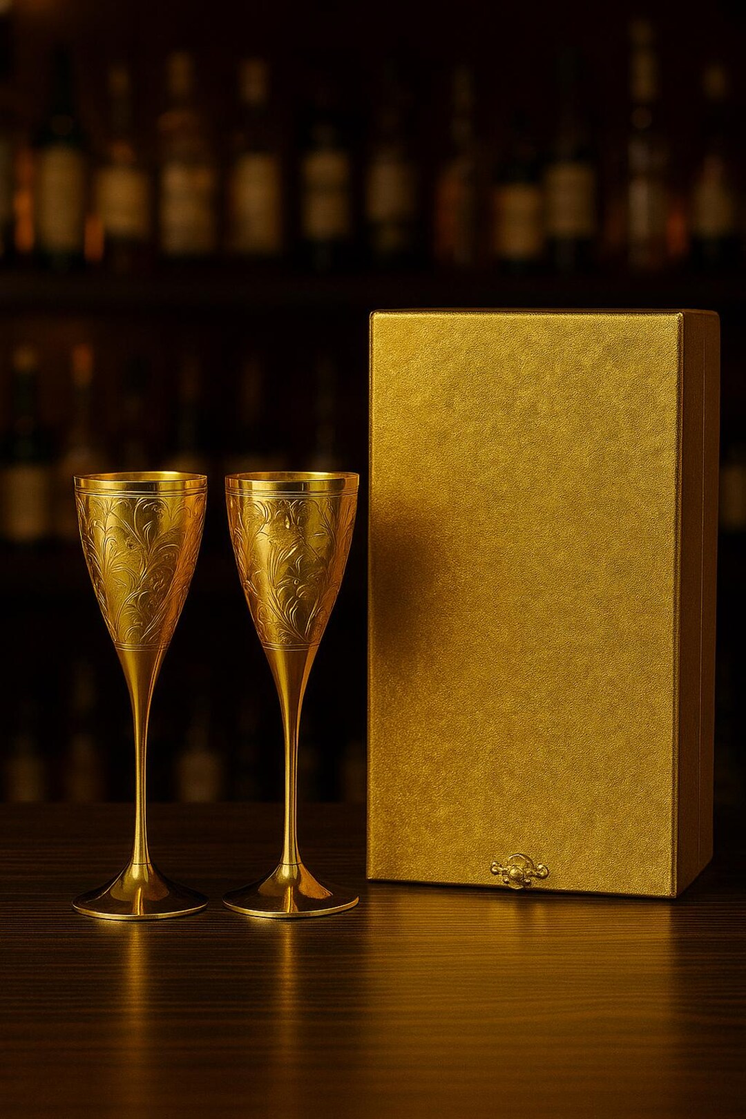Vintage Style Brass Goblets: Elegant Decorative Drinkware Set - Etsy
