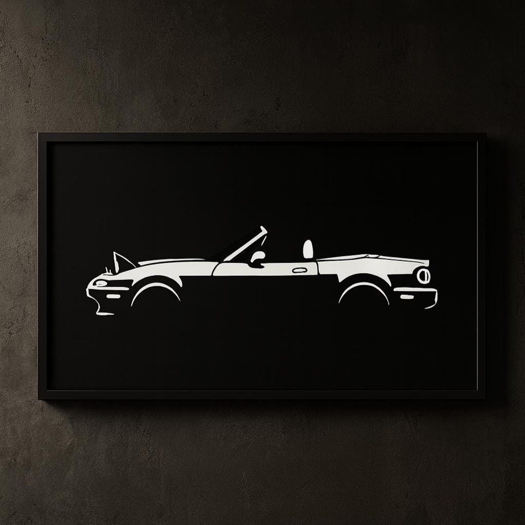 Mazda MX-5 Miata Silhouette Wall Art – Acrylic Cutout Car Decor by ...