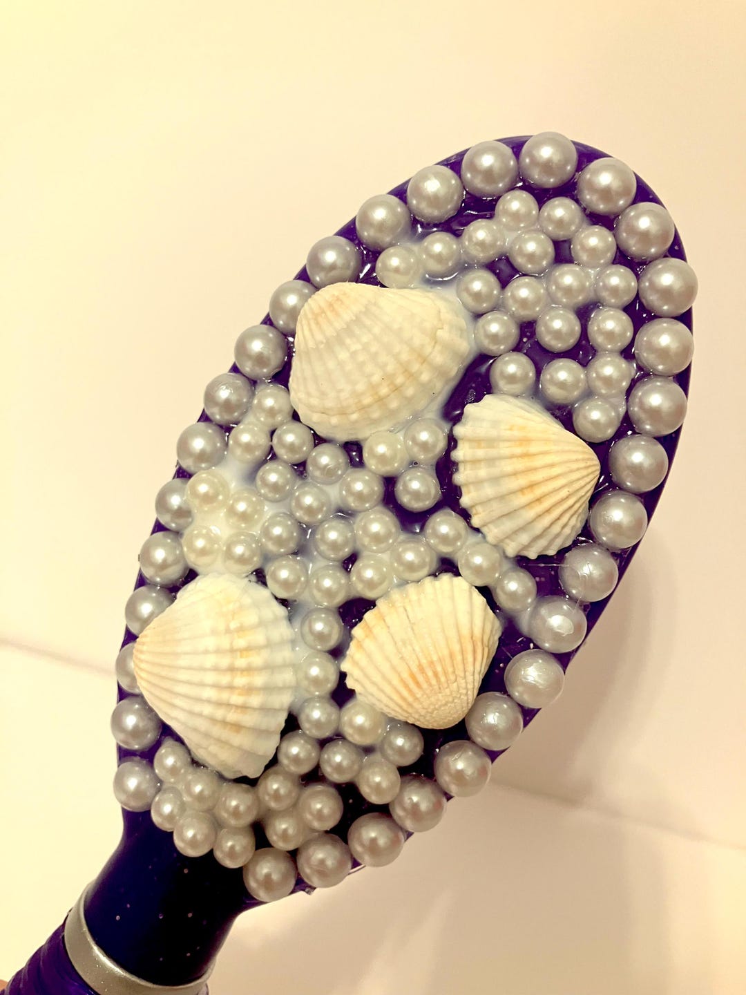 Bedazzled Seashell Hair Brush - Etsy