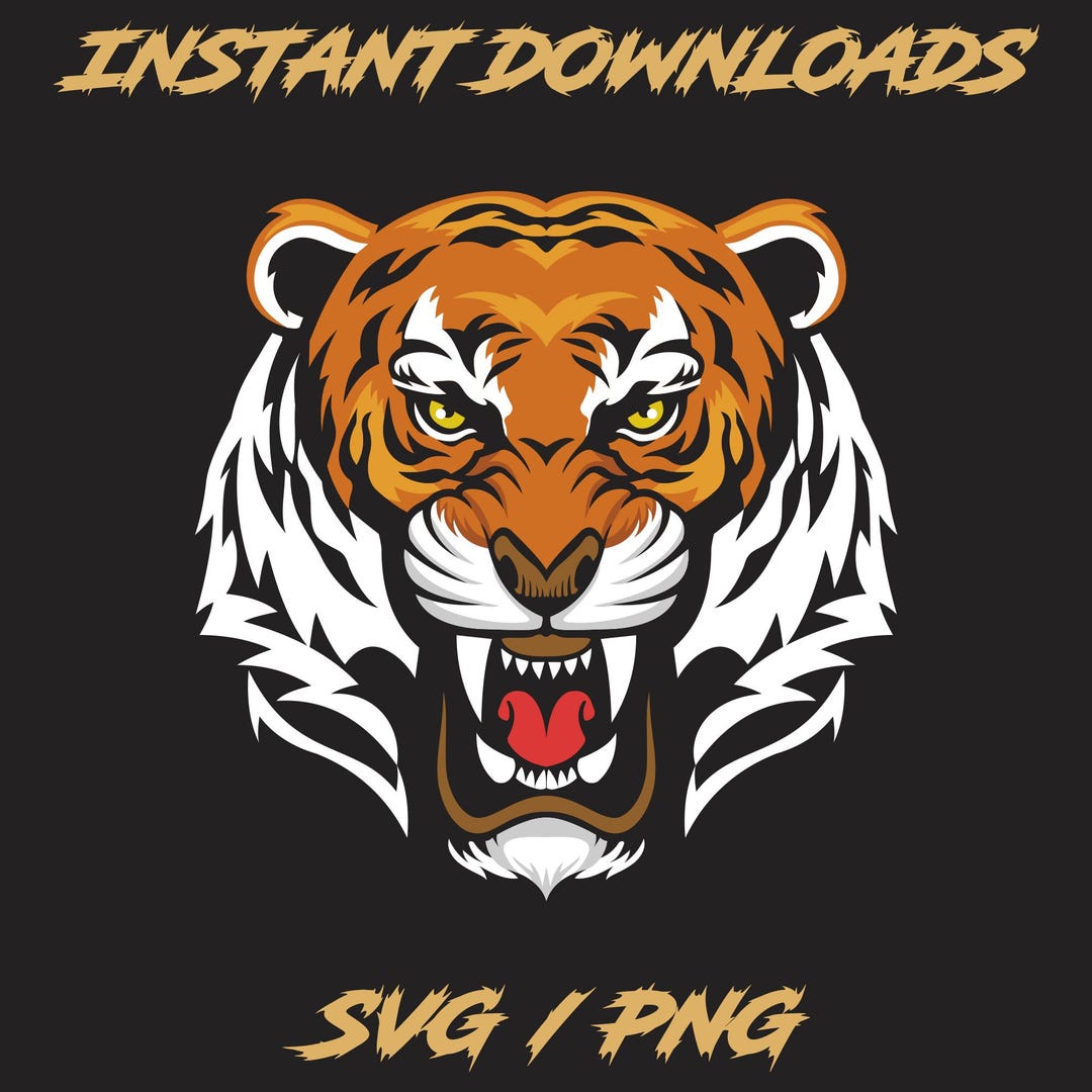 Tiger Svg - Roaring Tiger Svg - Tiger Head Svg - Wild Animal Svg ...