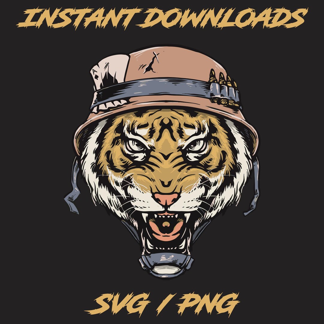 Tiger Svg - Roaring Tiger Svg - Tiger With Hat Svg - Tiger Head Svg ...