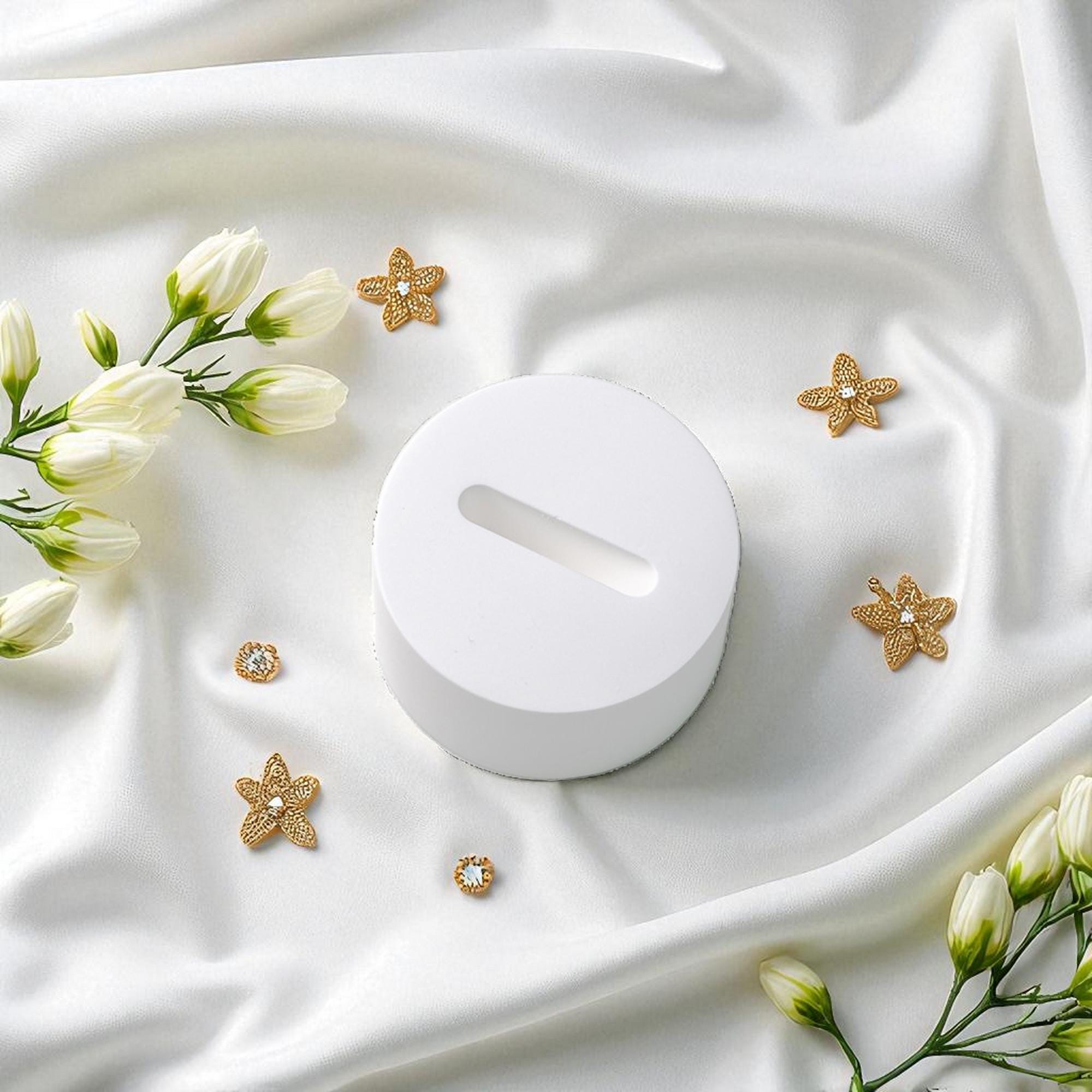 Plaster Ring Holder Stand: Minimalist Jewelry Display - Heart, Round ...