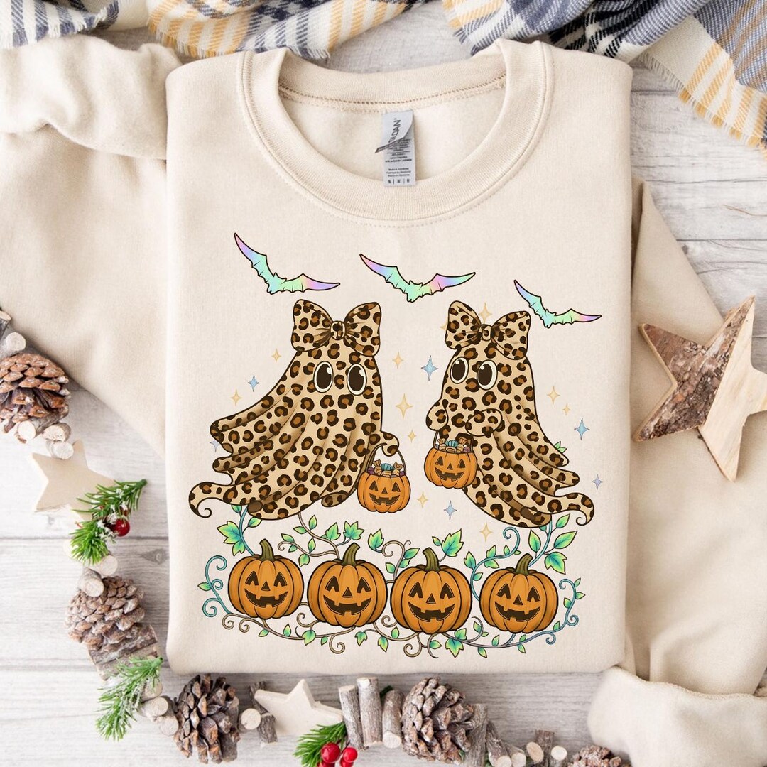 Leopard Ghost Coquette PNG, Ghost Halloween Png, Girly Ghost Leopard ...