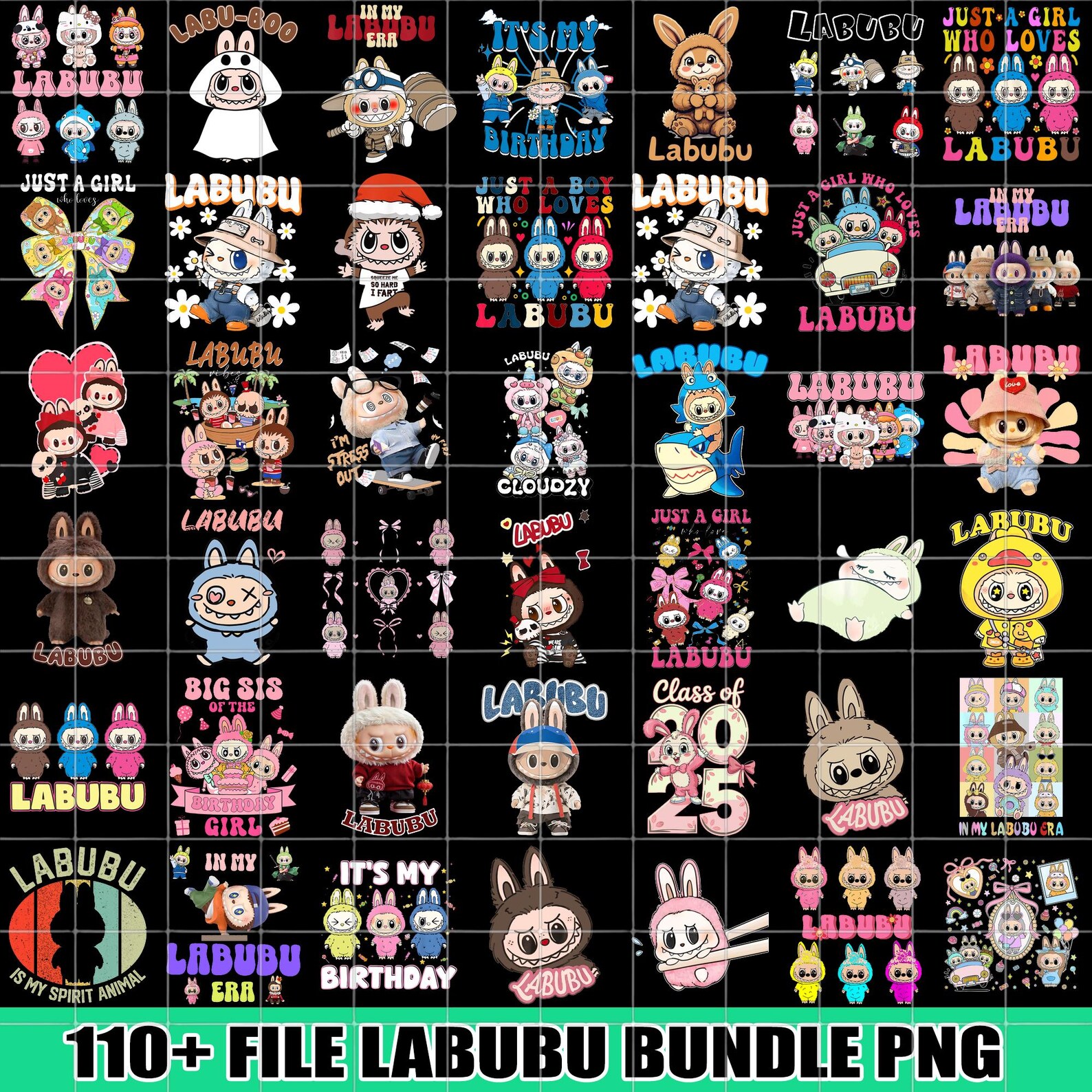 110+ Labubu Designs Png Bundle, Movie Cartoon Png Bundle, Labubu ...