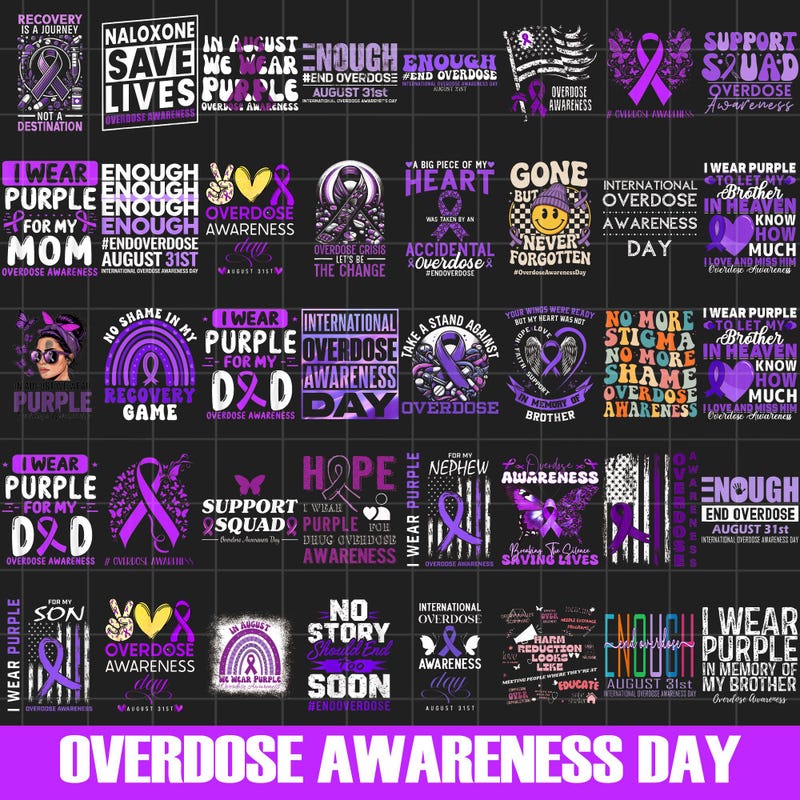 Overdose Awareness Ribbon - Etsy