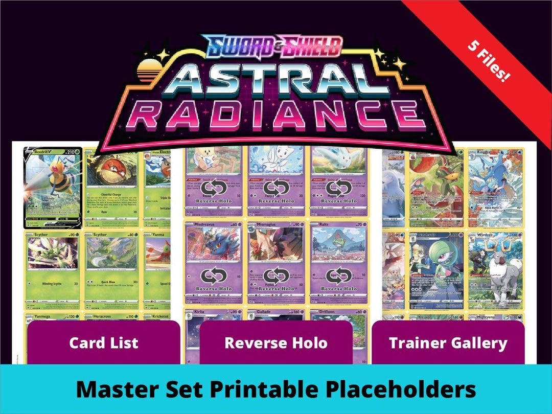 5-in-1 Astral Radiance Master Set Placeholders | Pokemon Astral ...
