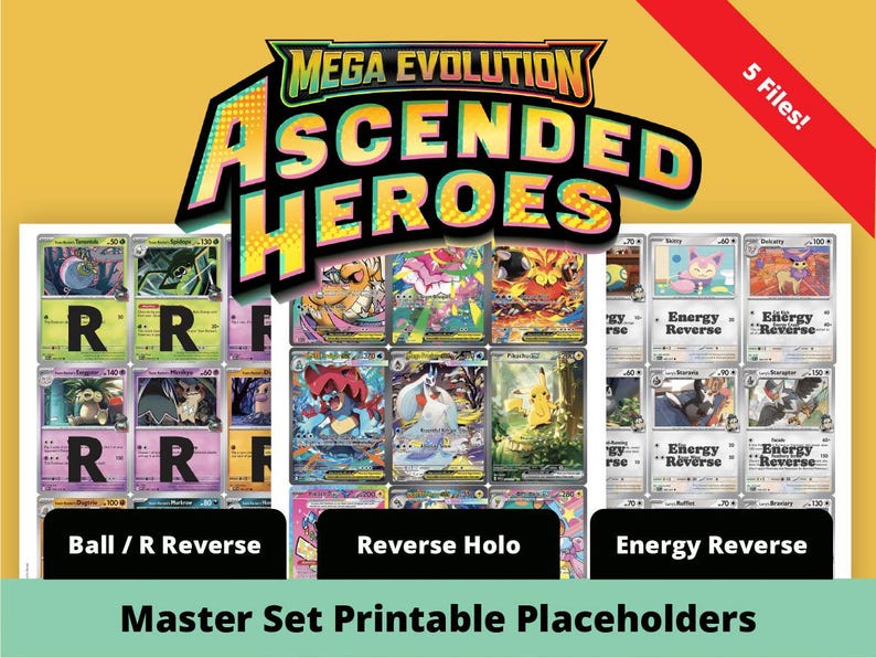 5-in-1 Ascended Heroes Master Set Placeholders | Pokemon Ascended ...