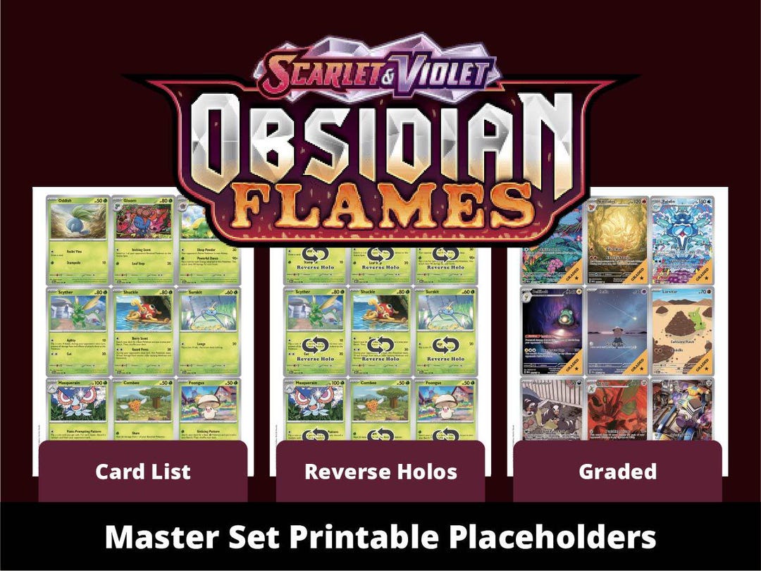 5-in-1 Obsidian Flames Master Set Placeholders | Pokemon Obsidian ...