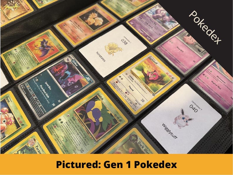FULL POKEDEX: Gen 1-9 Pokédex Binder Placeholders - Etsy