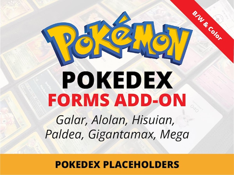 Pokémon Special Form Pokédex Placeholders | Regional Forms, Gigantamax ...
