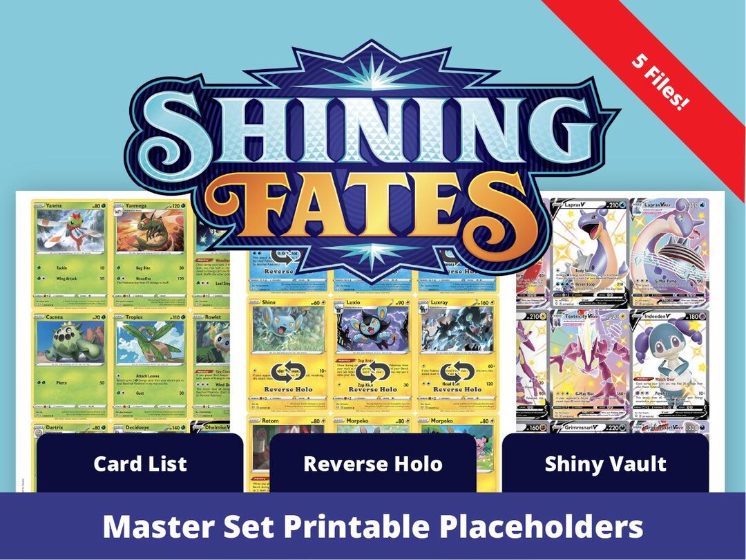 5-in-1 Shining Fates Master Set Placeholders | Pokemon Shining Fates ...