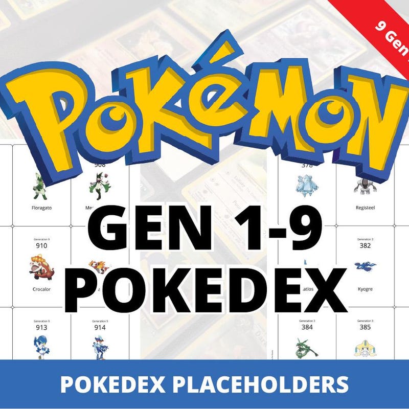Pokedex Placeholders - Etsy