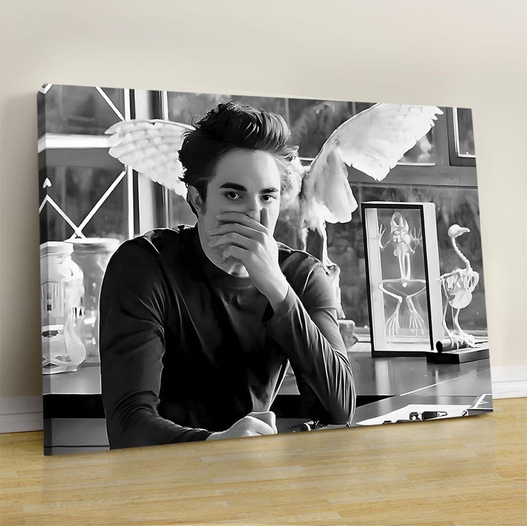 Funny Bathroom Art: Edward Smell Stinky Face - Black and White Canvas ...