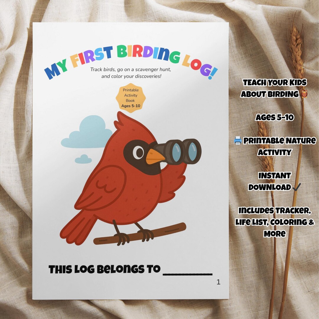 Kids Birding Journal: Montessori Nature Activity Pack and Backyard Bird ...