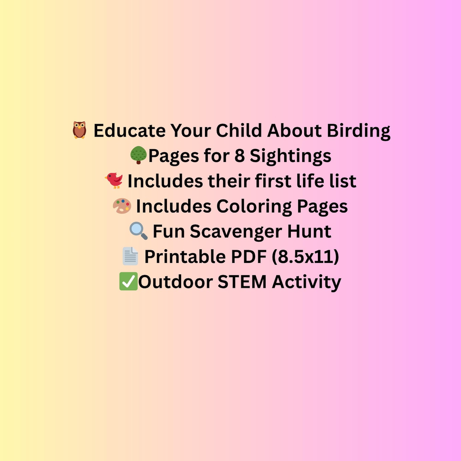 Kids Birding Journal: Montessori Nature Activity Pack and Backyard Bird ...