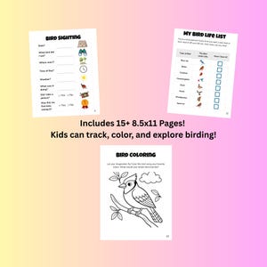 Kids Birding Journal: Montessori Nature Activity Pack and Backyard Bird ...