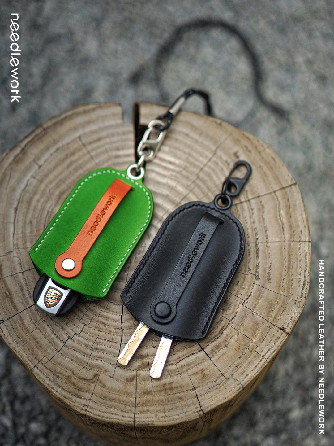 Original Design Custom Key Cover - Handmade Leather Key Sleeve ...
