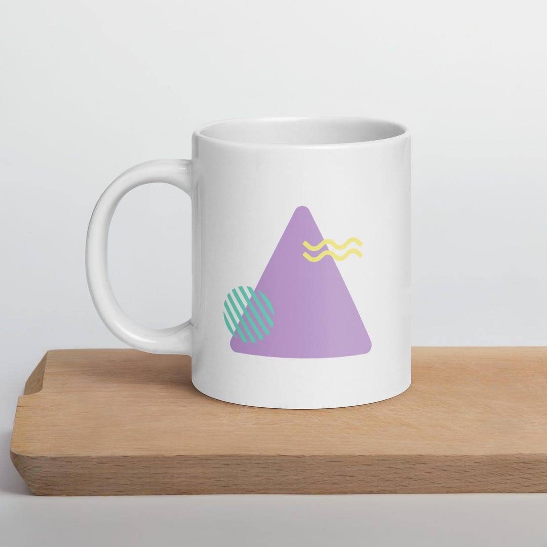 80s Retro Geometric Mug – RAD GEO Design | Abstract Memphis Style Gift ...