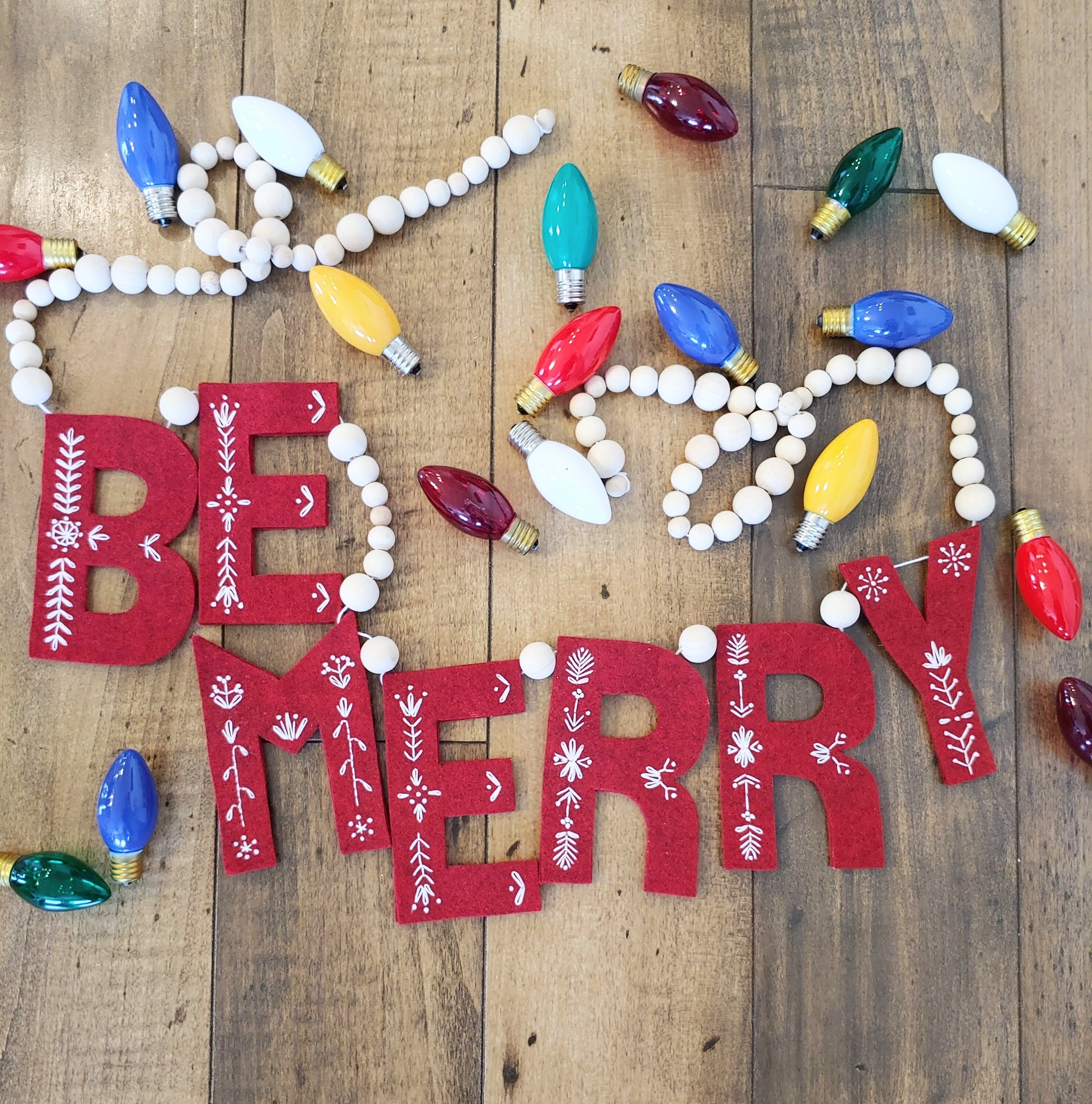 Christmas Banner Pattern Embroidered Felt Holiday Banner | Etsy