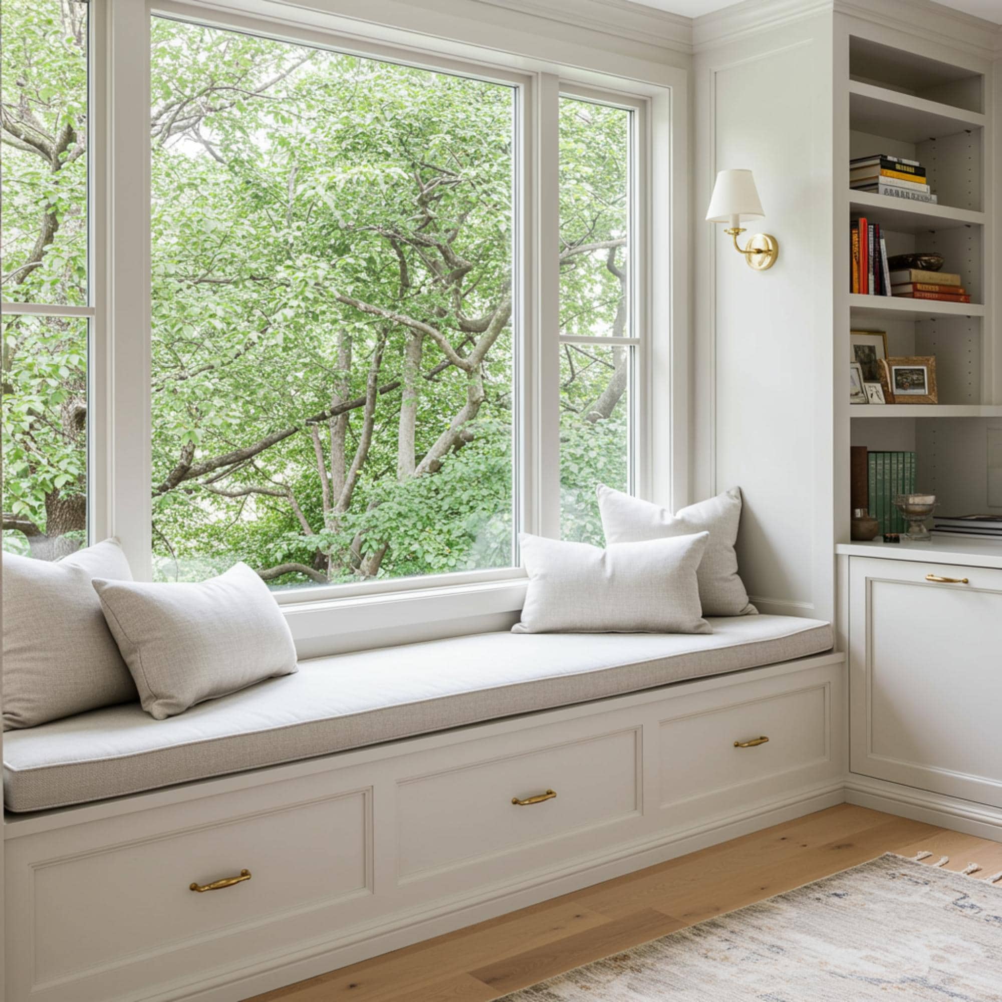 Custom Bay Window Seat Cushion: 3-inch Thick Indoor Bench Pad - Etsy