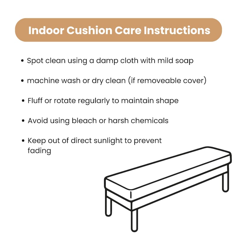 Custom Bay Window Seat Cushion: 3-inch Thick Indoor Bench Pad - Etsy