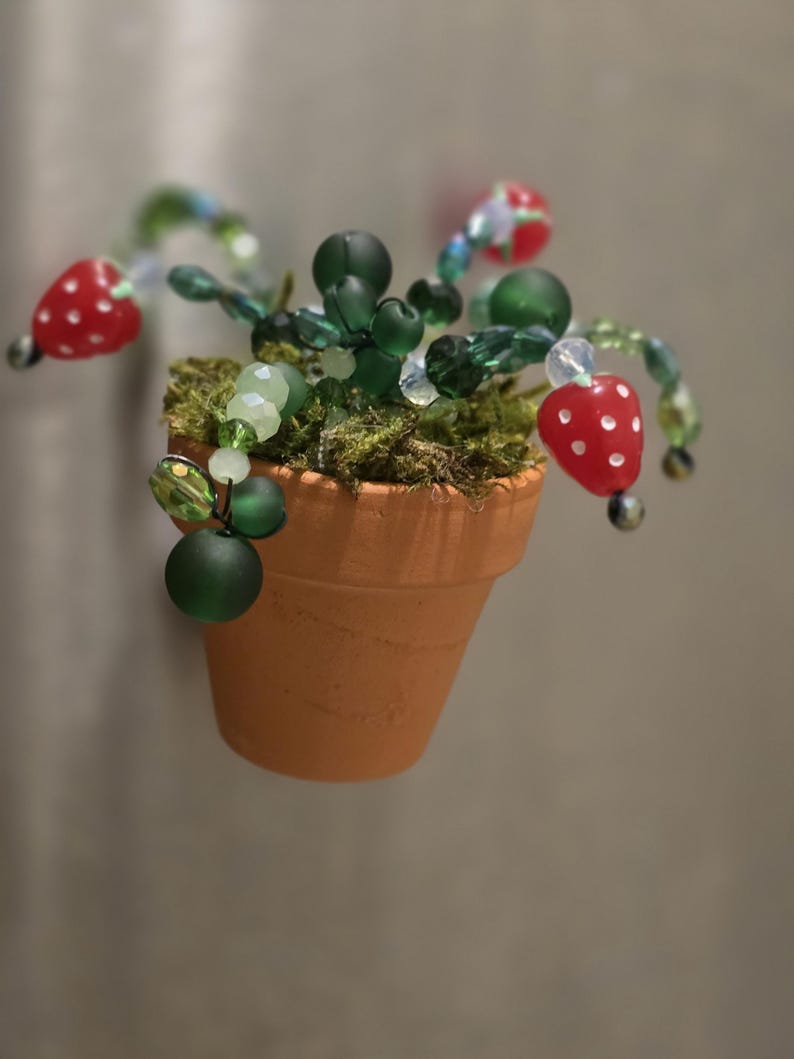 Beaded Succulent Magnet: Fridge Plant Decor - Etsy