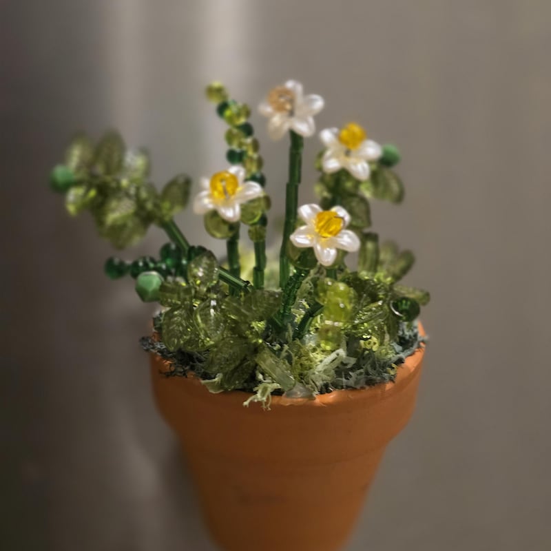 Mini Hanging Beaded Plant - Etsy