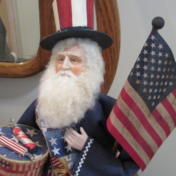 Patriotic Santa - Etsy