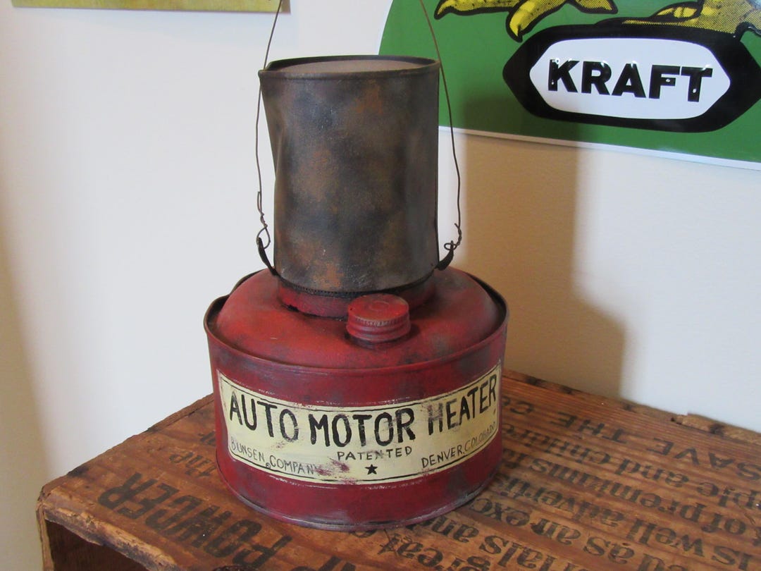 Vintage Bunsen Red Industrial Auto Motor Heater, Automotive Collectible ...