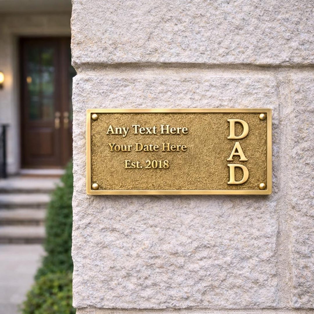 Personalized Door Name Plate Brass House Plaque Custom Address Sign ...