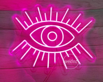 Neon Eyelash Sign - Etsy