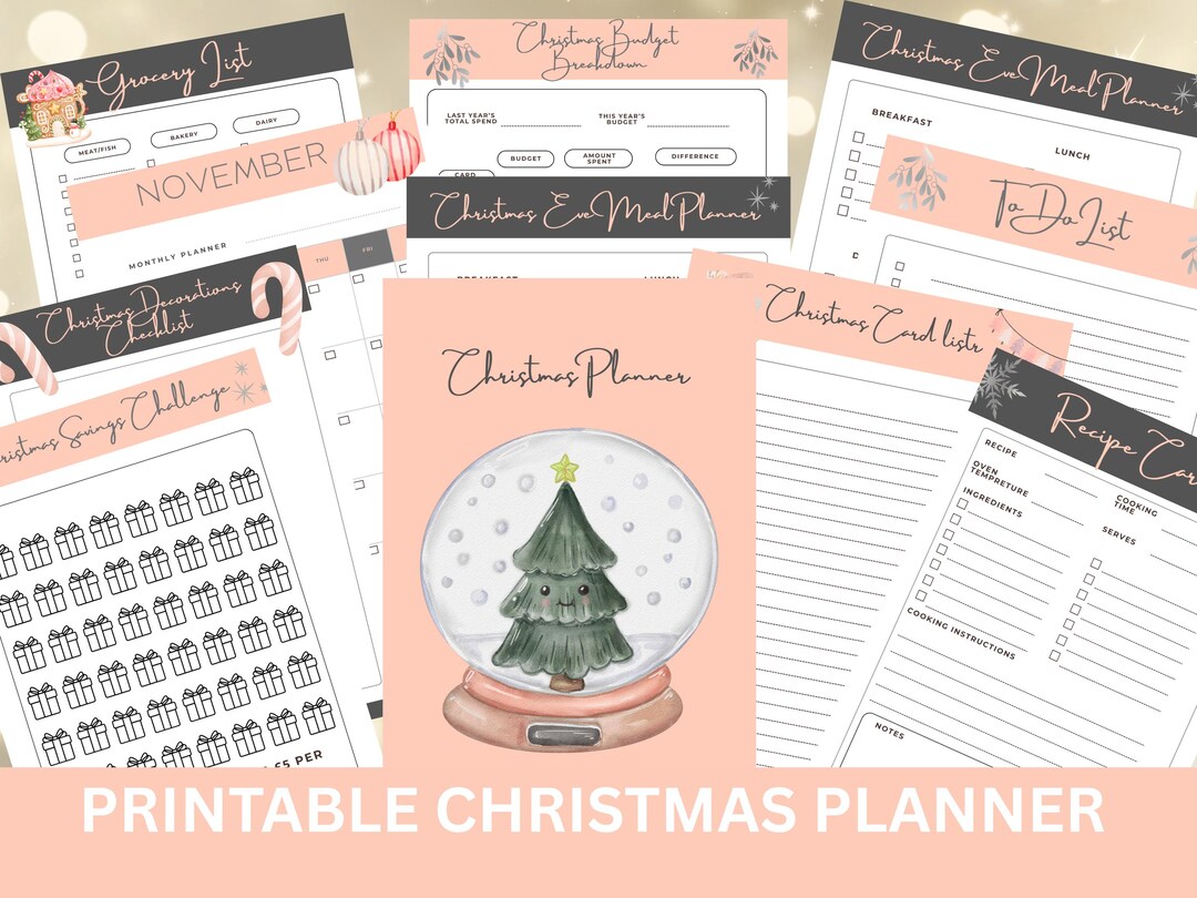 Christmas Planner Printable, Holiday Planner Printable, Festive ...