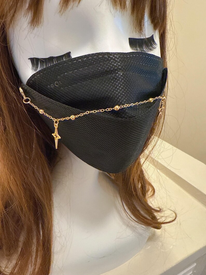 Star Crystal Mask Chain, Gothic Face Mask Charm - Etsy