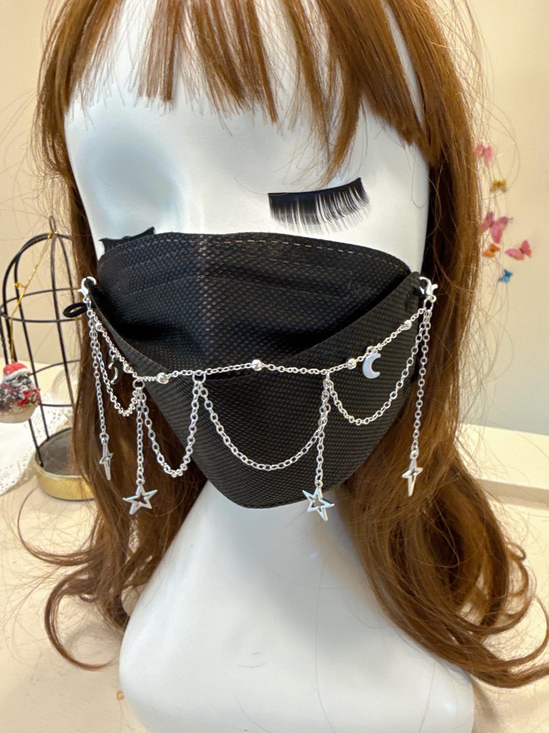 Star Moon Gothic Mask Chain - Face Jewelry Decoration - Etsy