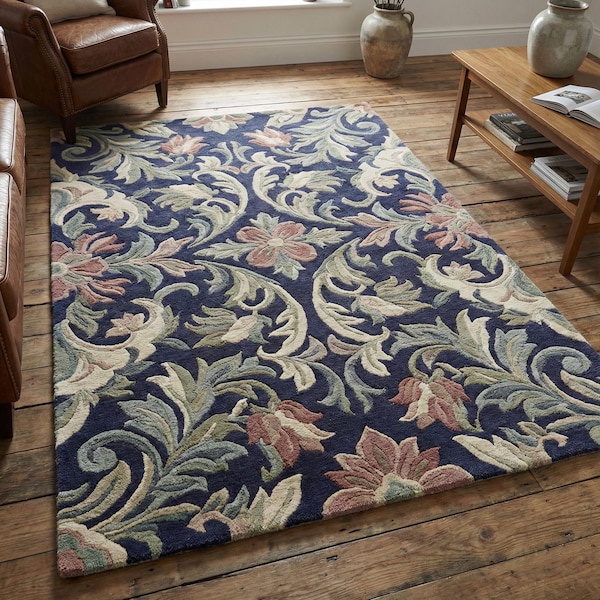 Navy and Sage Rugs - Etsy UK