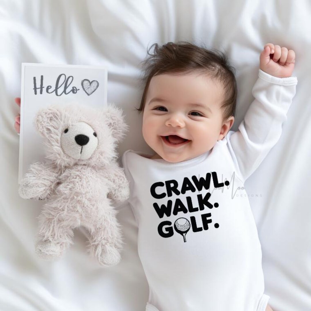 Crawl Walk Golf Baby Onesie, Golf Baby Bodysuit, Golf Lover Baby Gift ...