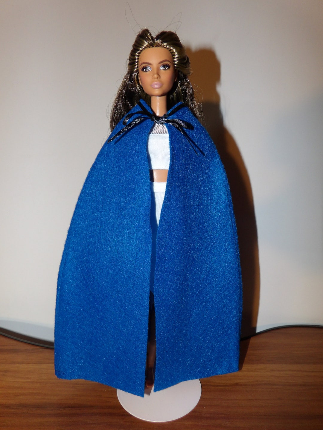 Long Solid Royal Blue Felt Cape for Male & Female Fashion Dolls ...