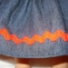 Denim Dress With Red Rick Rack Trim for 18 Inch Dolls - Ag152 - Etsy