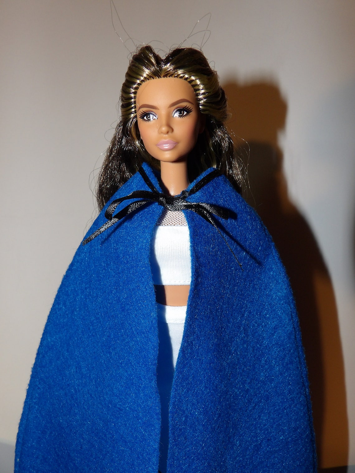 Long Solid Royal Blue Felt Cape for Male & Female Fashion Dolls ...