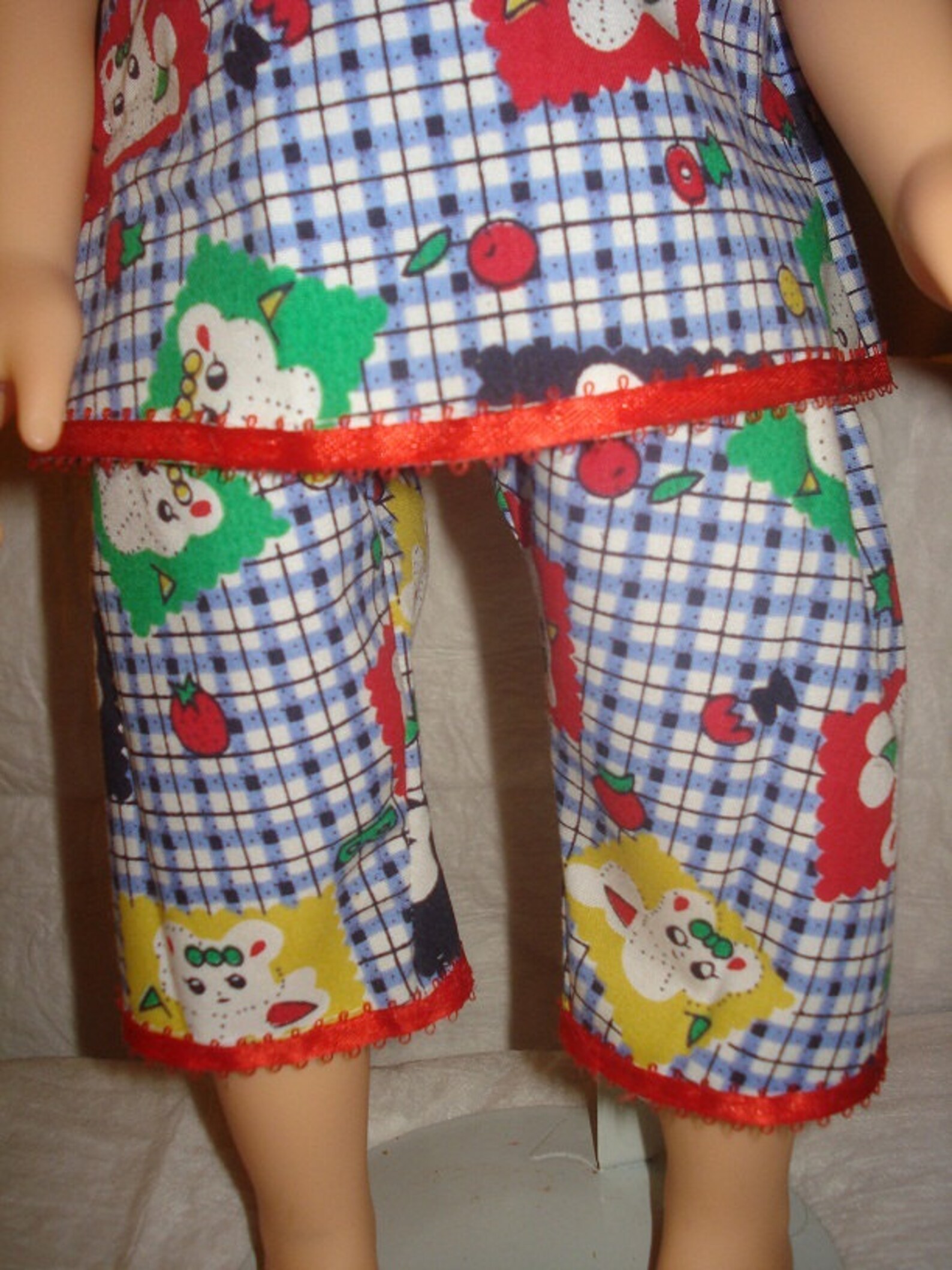 Handmade 3-piece Blue and White Checked Summer Short Set for | Etsy