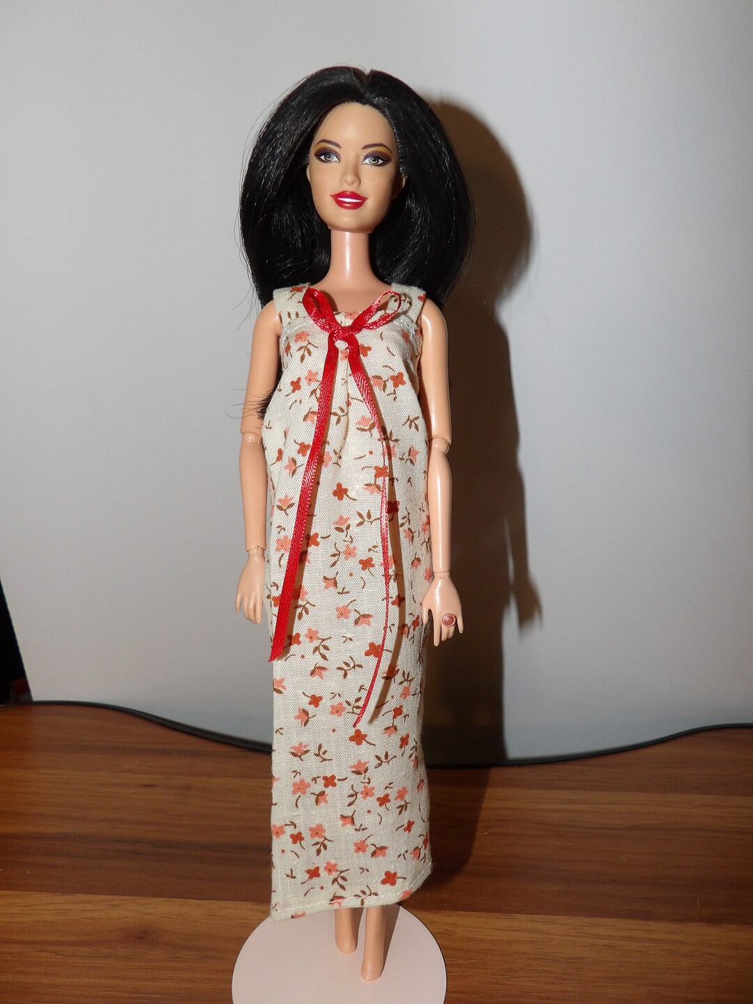 Tiny Red Floral Nightgown for Fashion Dolls - Ed1692 - Etsy