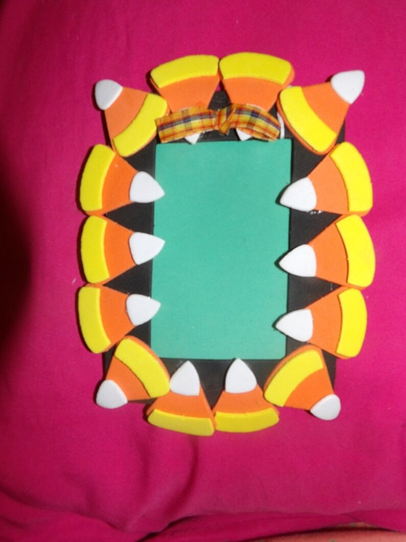 Handmade foam candy corn magnetic picture frame x41a-g | Etsy