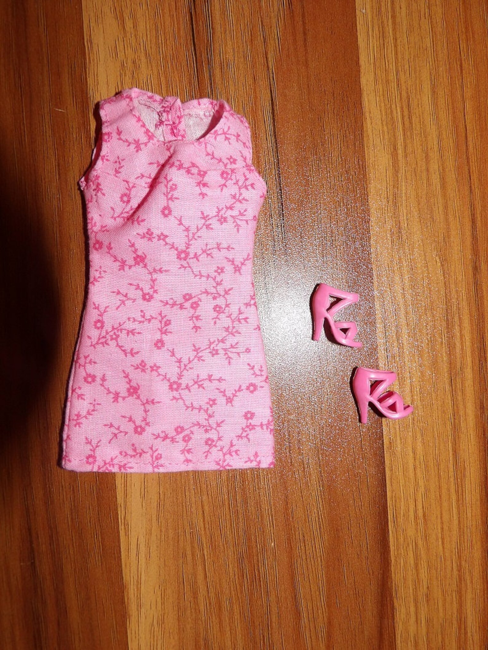 Cute Pink Floral Short Column Dress for Fashion Dolls Ed1297 | Etsy