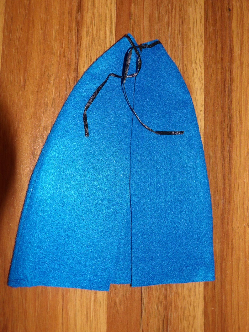 Long Solid Royal Blue Felt Cape for Male & Female Fashion Dolls ...