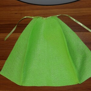 Full Length Lime Green Felt Cape for Male & Female Fashion Dolls ...