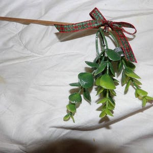 Artificial Mistletoe on a Stick for Party Favors or Photo Props Mos - Etsy