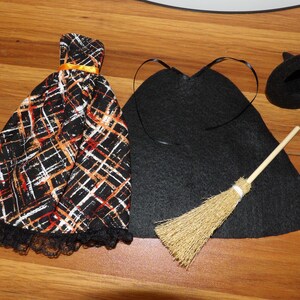 Witch Costume in Black With Splatter Paint Design Long Dress With Hat ...