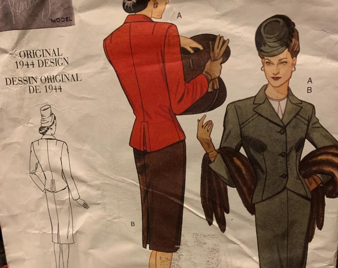 Vintage Vogue 2885 Original 1944 Design SZ 18-20-22 FF Uncut - Etsy