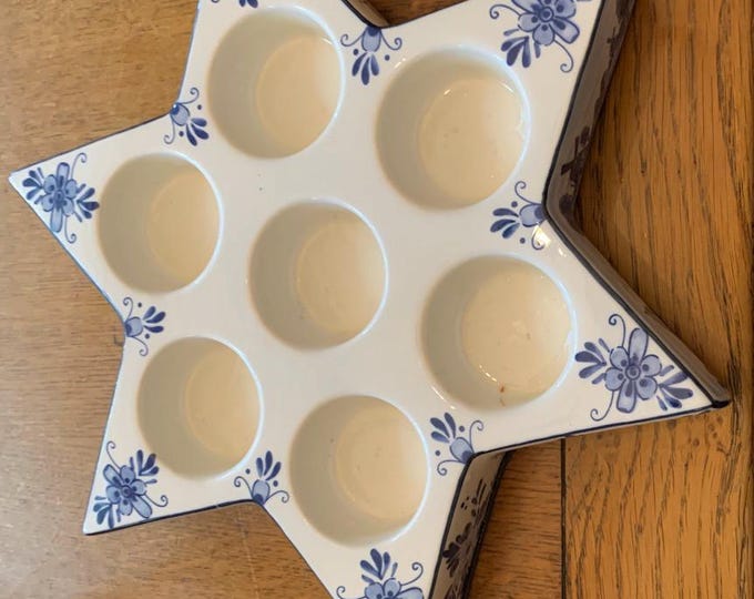 Vintage Delft Blue Star of David Votive Candle Holder for 7 Candles - Etsy