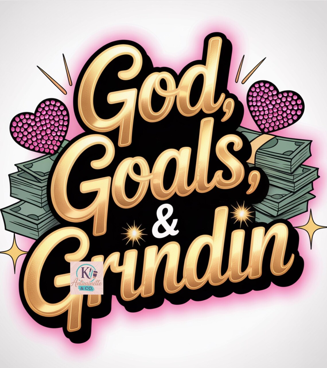 God Goals & Grindin Digital Design | Boss Babe Sublimation PNG ...